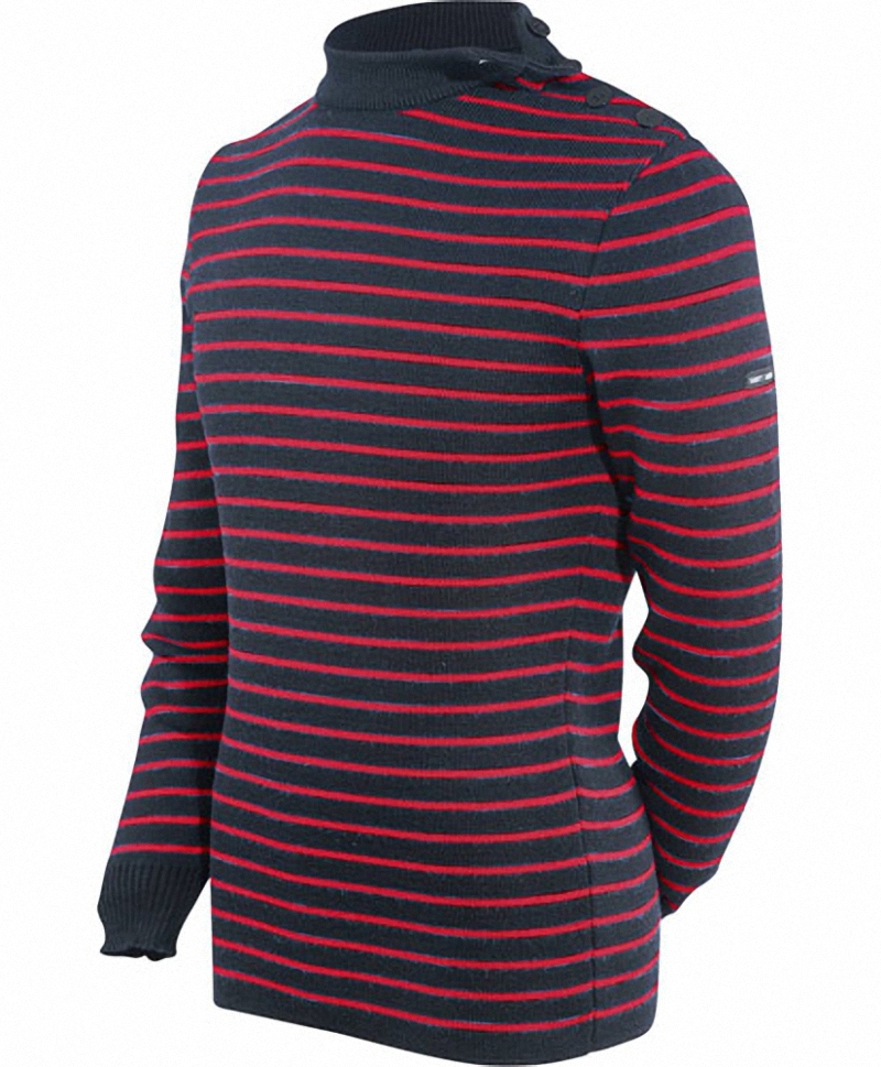 MATELOT Chandail marin breton rayé coupe ajustée, en pure laine vierge ...